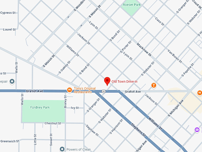 16. old town drive in map