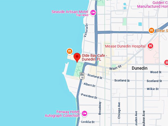 16. olde bay cafe dunedin, fl map