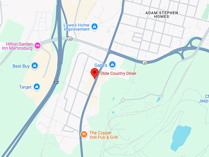 olde country diner map