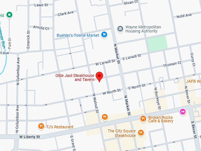 16. olde jaol steakhouse and tavern map