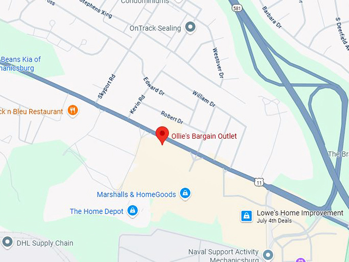 16. ollie's bargain outlet map