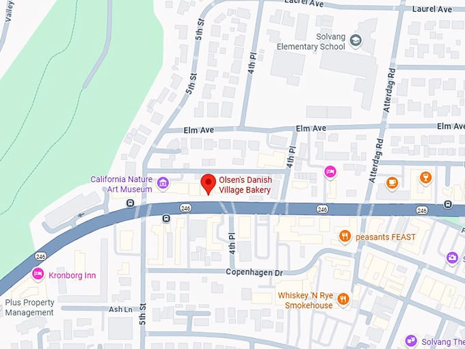 16. olsen's danish village bakery map