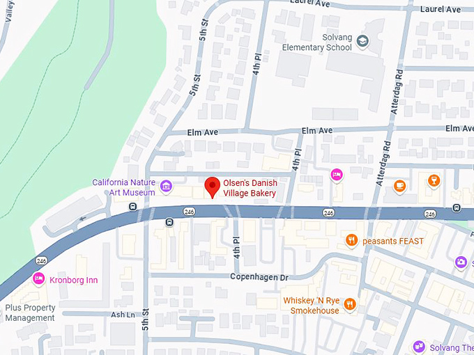 16. olsen's danish village bakery map