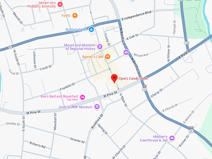 16. opie's candy store map