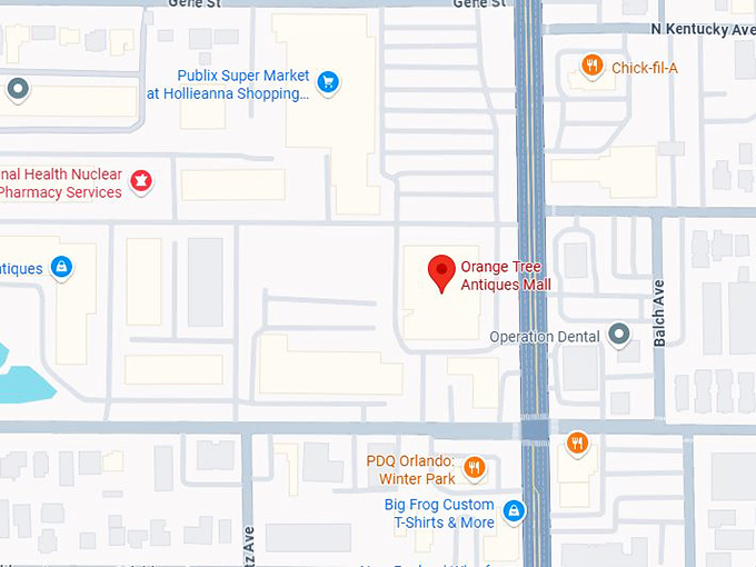 16. orange tree antiques mall map