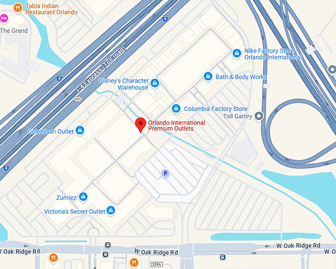 16. orlando international premium outlets map