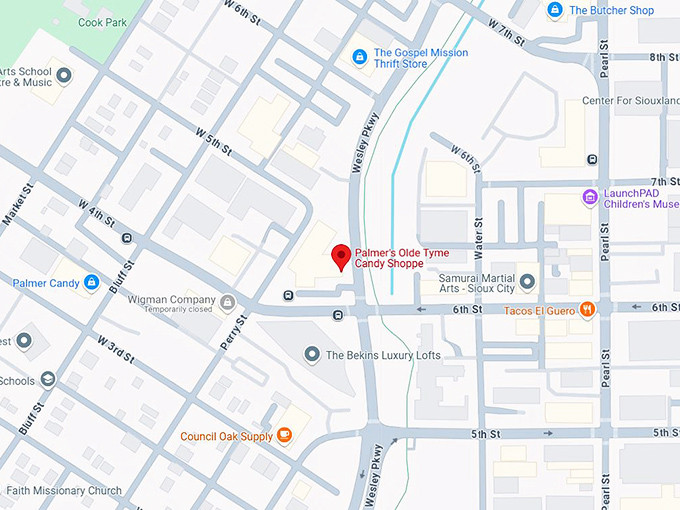 16. palmer's olde tyme candy shoppe map