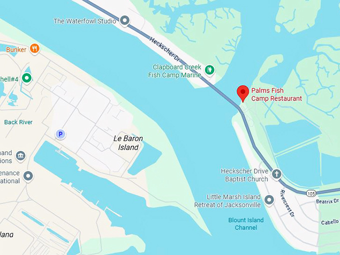 16. palms fish camp map