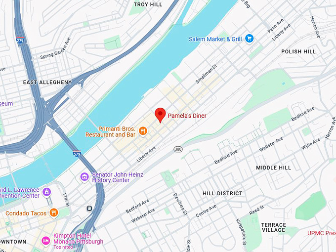 16. pamela's diner map