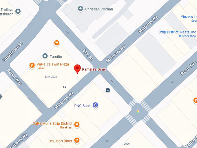 16. pamela's diner map