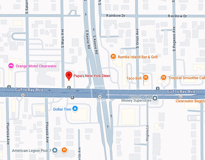 16. papa's new york diner map