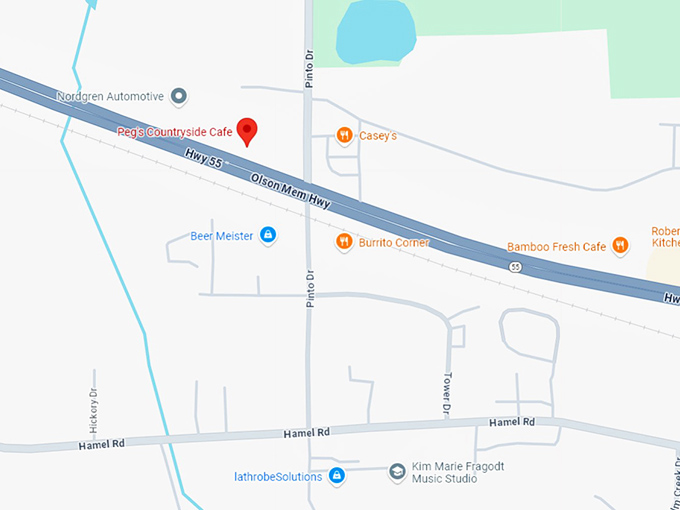 16. peg's countryside cafe map