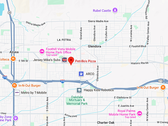 petrillo&rsquo;s pizza map