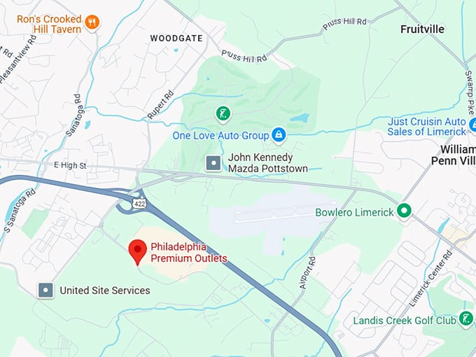 16. philadelphia premium outlets map