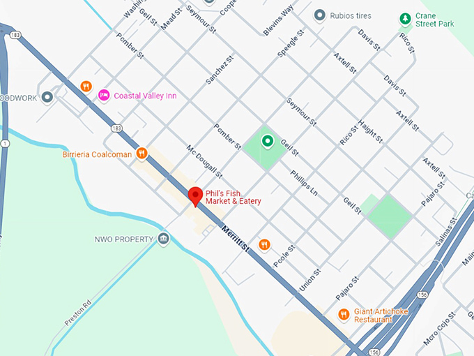 phil's fish market & eatery map
