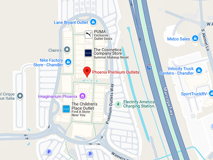 16. phoenix premium outlets map