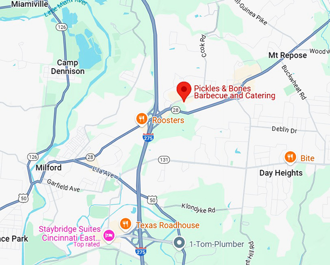 16. pickles & bones barbecue and catering map