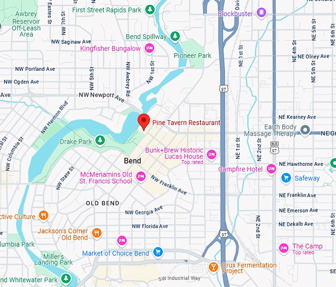 16. pine tavern restaurant map