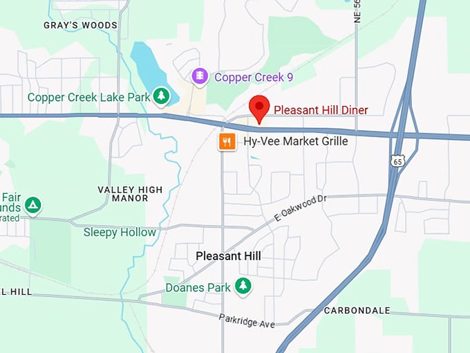 16. pleasant hill diner map