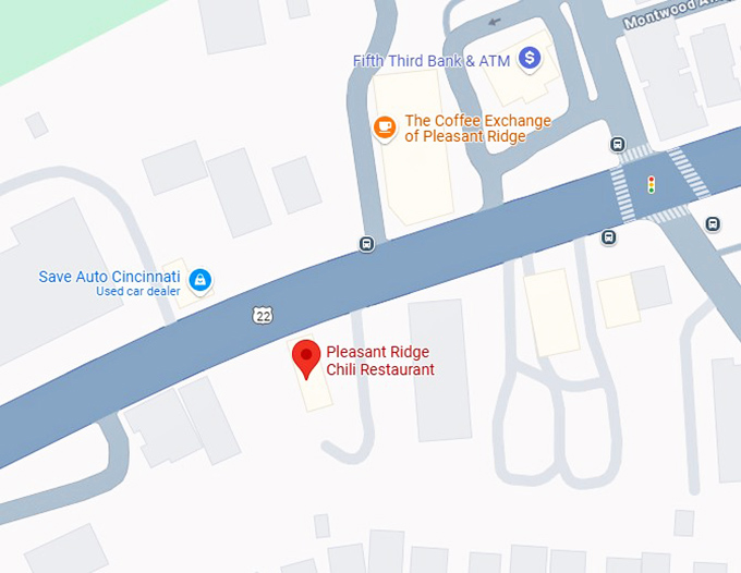 16. pleasant ridge chili restaurant map