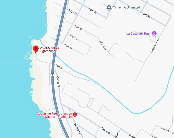 16. point montara lighthouse map