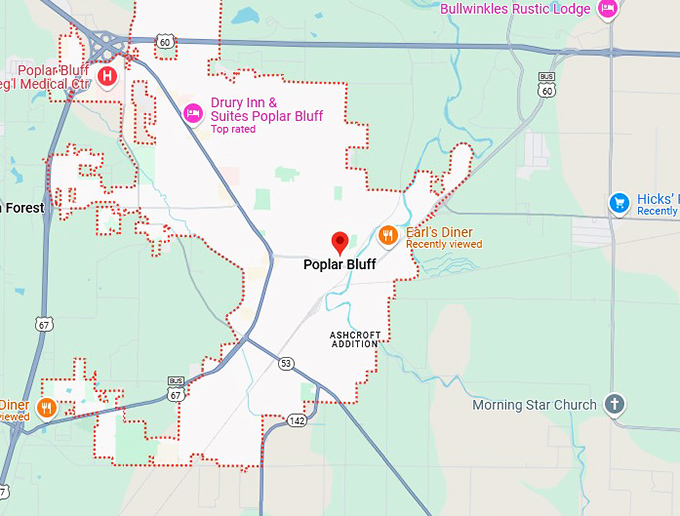 16. poplar bluff map