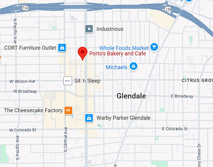 16. porto's bakery and cafe map