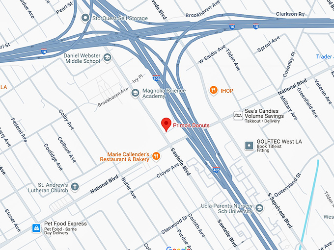 16. primo's donuts map