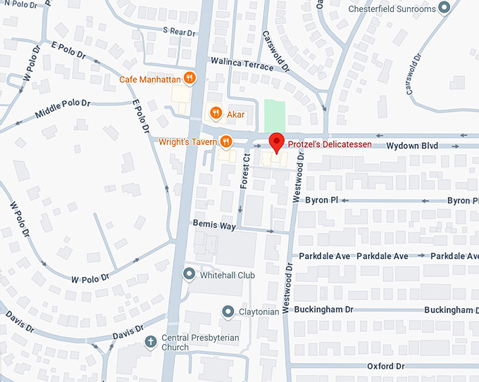 16. protzel's delicatessen map