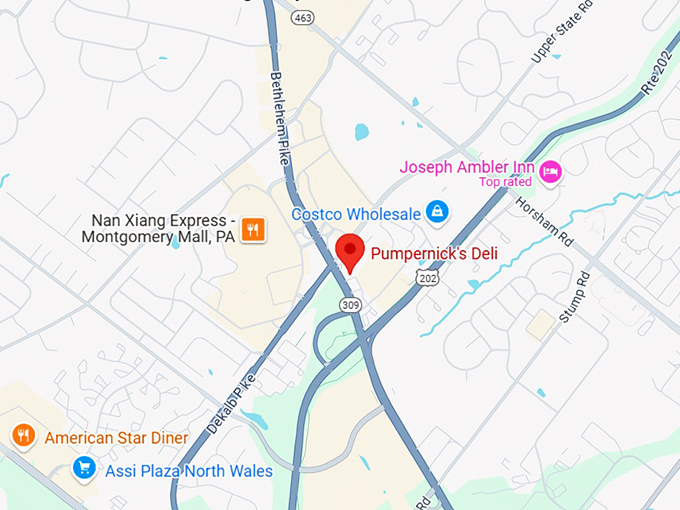 16. pumpernick's deli map