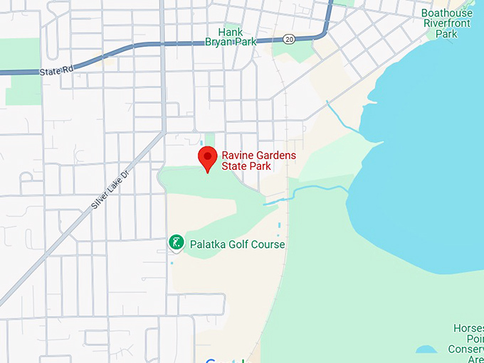 16. ravine gardens state park map