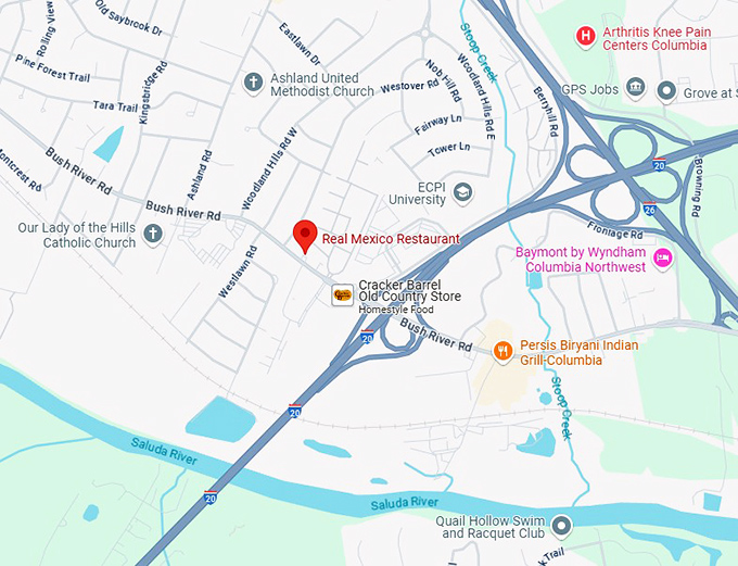 real mexico restaurant map