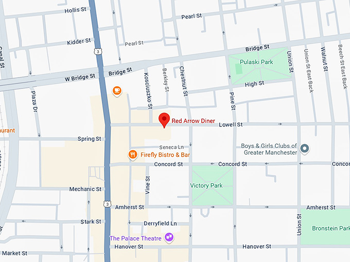 16. red arrow diner map