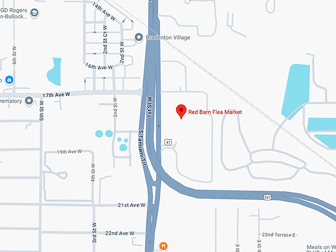 16. red barn flea market map