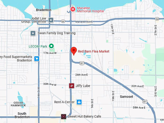 16. red barn flea market map