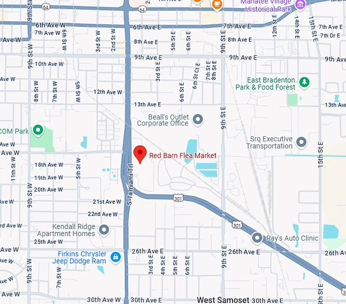 16. red barn flea market map