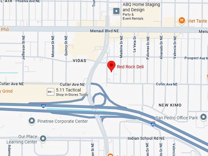 16. red rock deli map