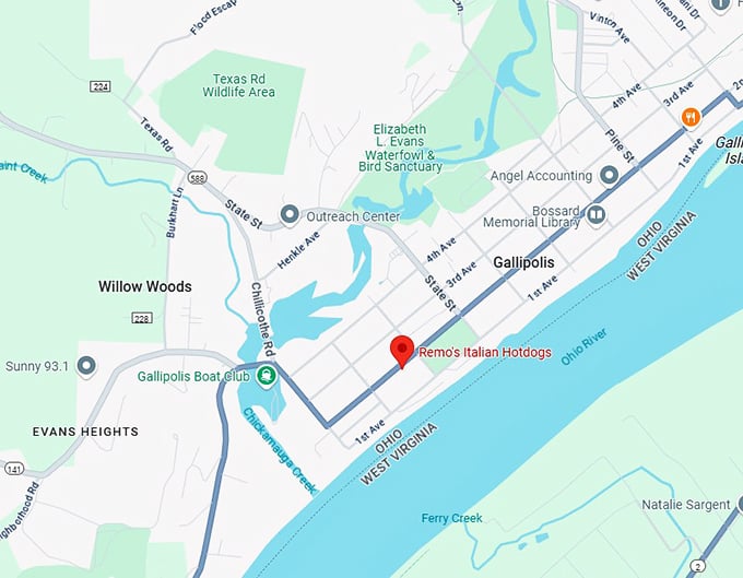 16. remo's italian hotdogs map