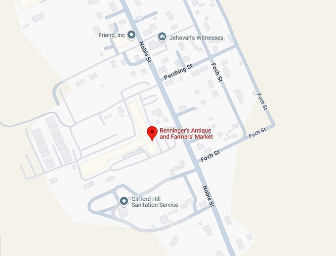 16. renninger's antique and farmers' market map