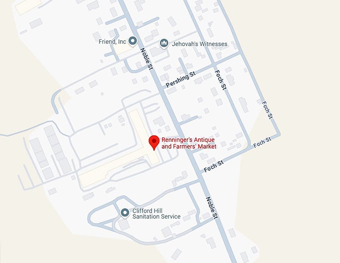 16. renninger's antique and farmers' market map