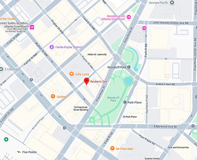 16. reuben's deli map