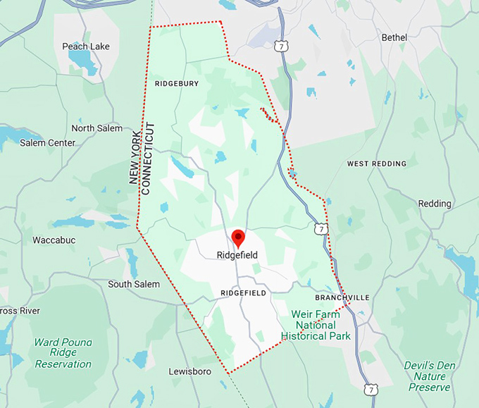 16. ridgefield, ct map