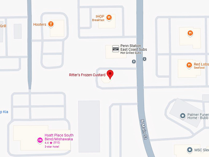 ritter's frozen custard map