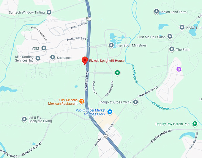 16. rizzo's spaghetti house map