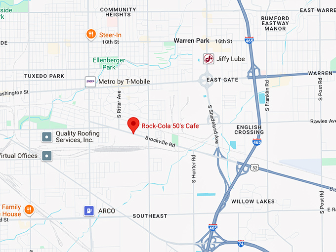 16. rock cola 50's cafe map