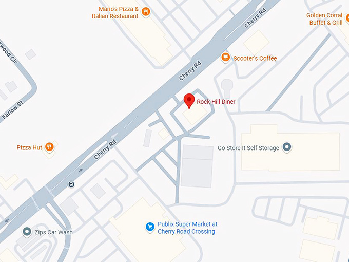 rock hill diner map