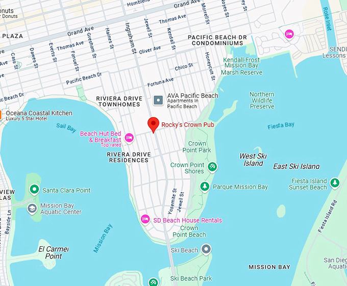 16. rocky's crown pub map