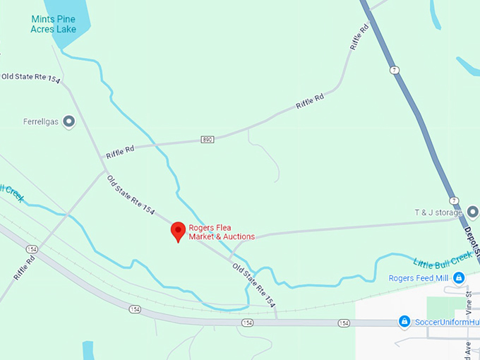 16. rogers flea market & auctions map