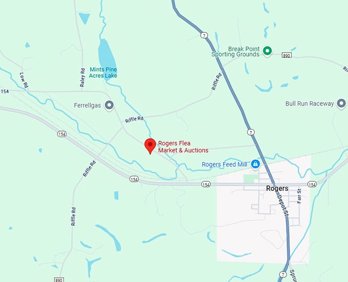 16. rogers flea market & auctions map