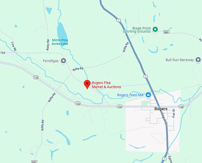 16. rogers flea market & auctions map